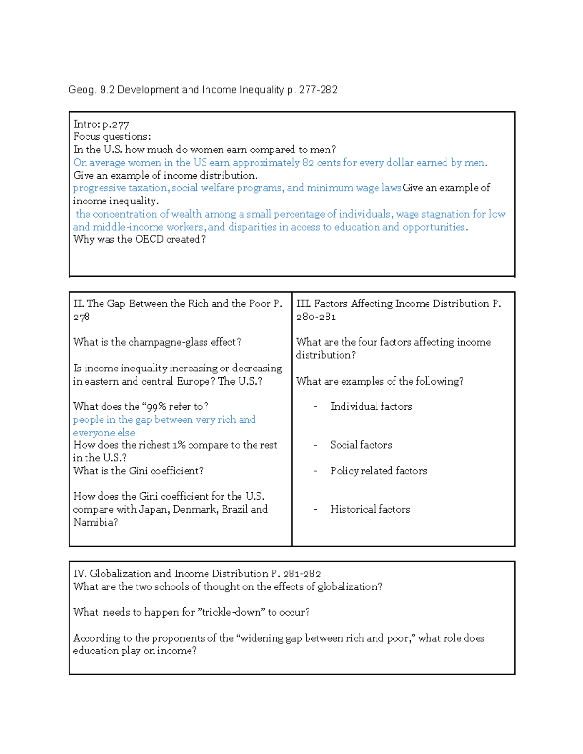 9.2 Jigsaw - Geog. 9 Development and Income Inequality p. 277- Intro: p ...
