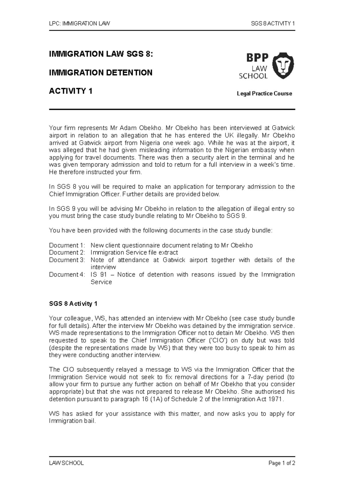 IMM+SGS+8+Activity+1+ - LPC: IMMIGRATION LAW SGS 8 ACTIVITY 1 ...