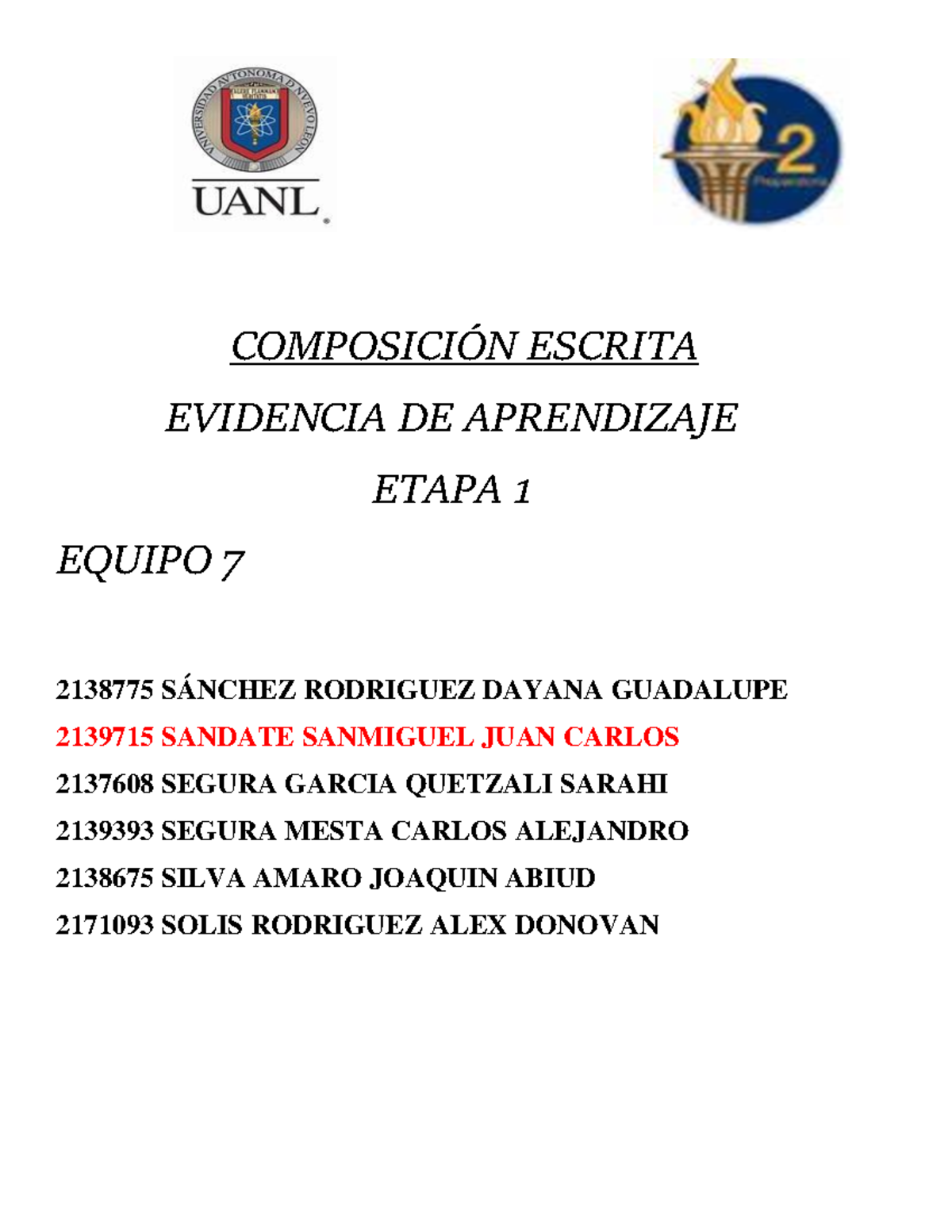 ComposicióN Escrita 2 - COMPOSICI”N ESCRITA EVIDENCIA DE APRENDIZAJE ...