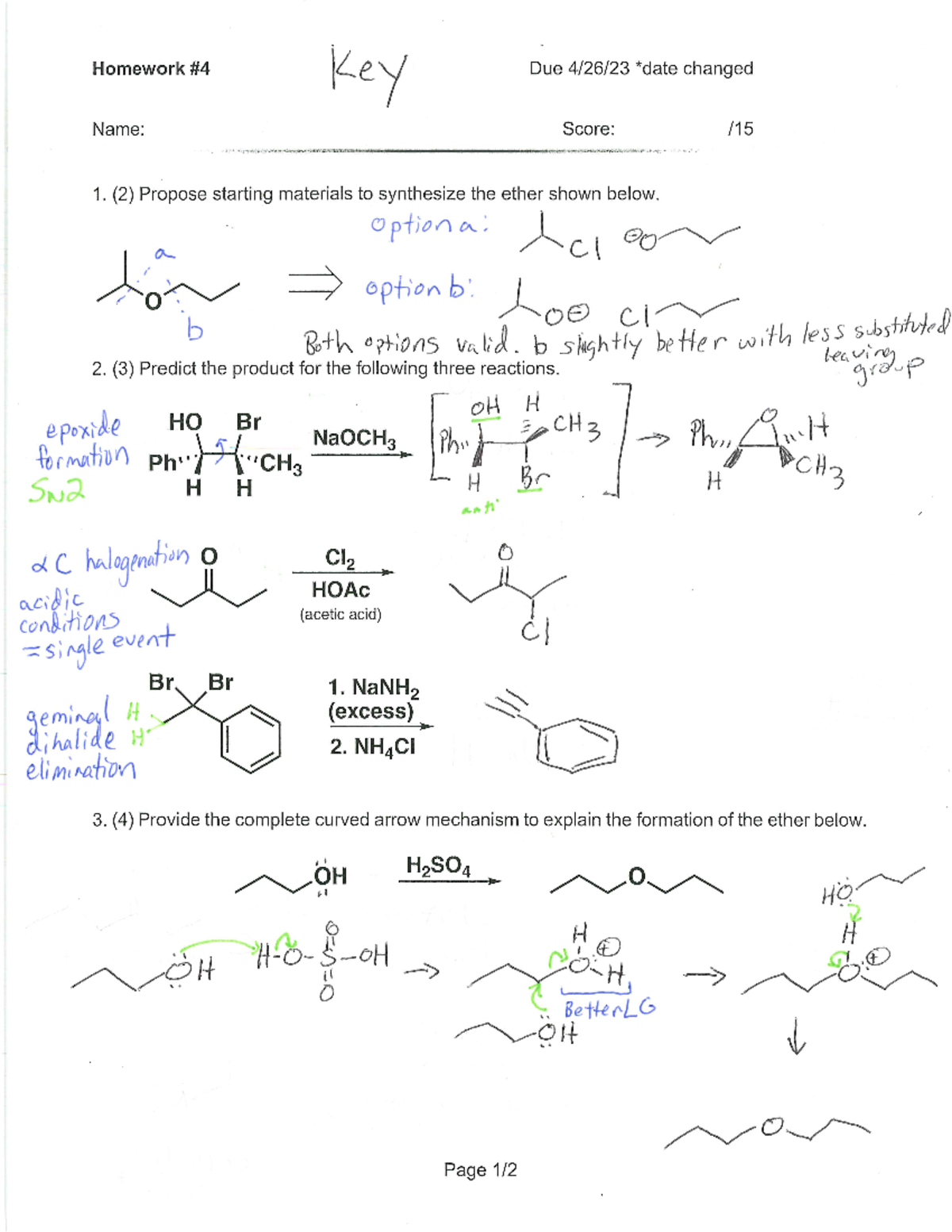CHEM2323 S23 HW4 - CHEM 2323 - Studocu