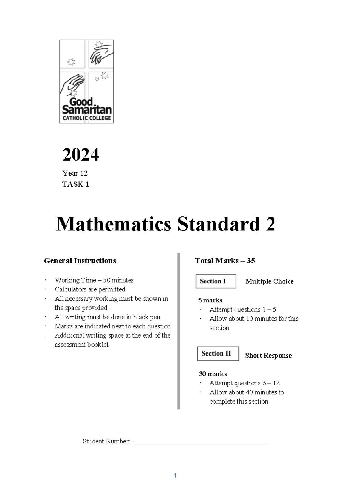 2024 12 STD 2 Final T4W8 - book - 2024 Year 12 TASK 1 Mathematics ...