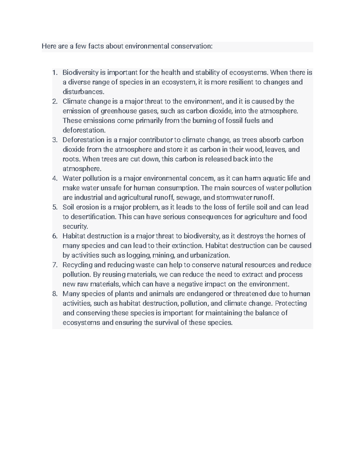 Enviromental Notes pt 15 - Here are a few facts about environmental ...