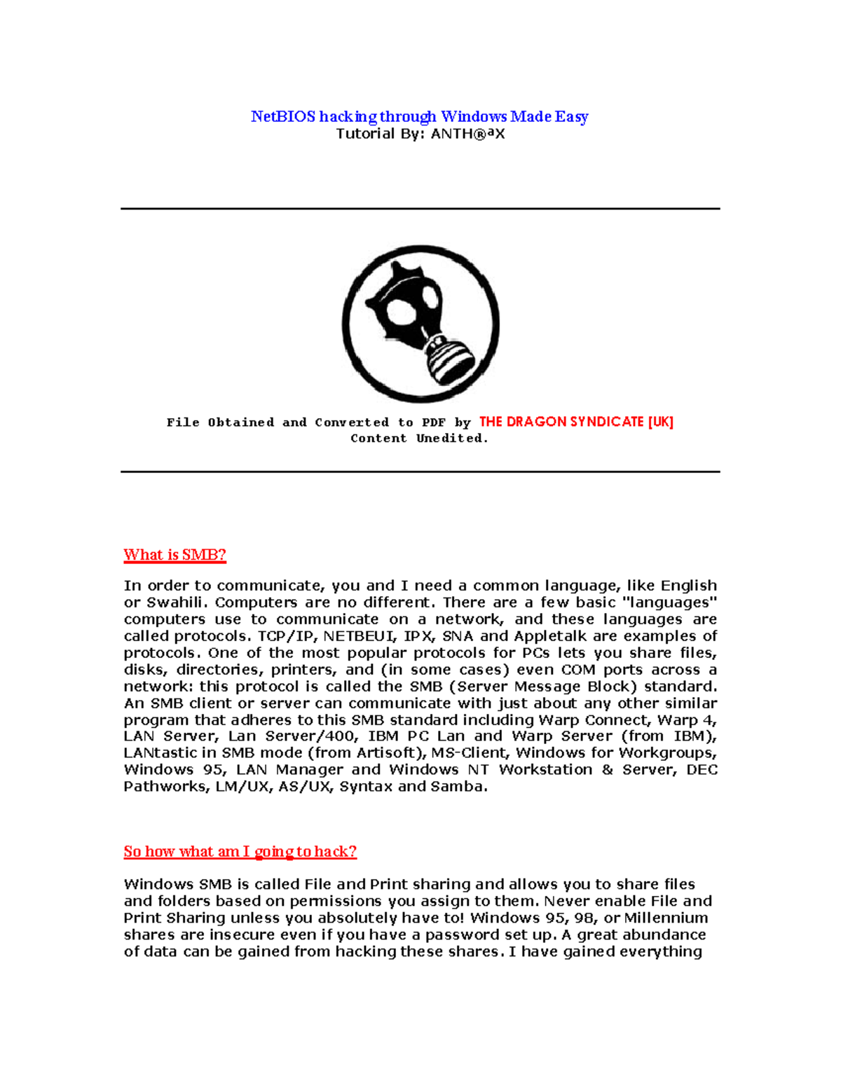 Net BIOS hacking through Windows Made Easy - NetBIOS hacking through ...