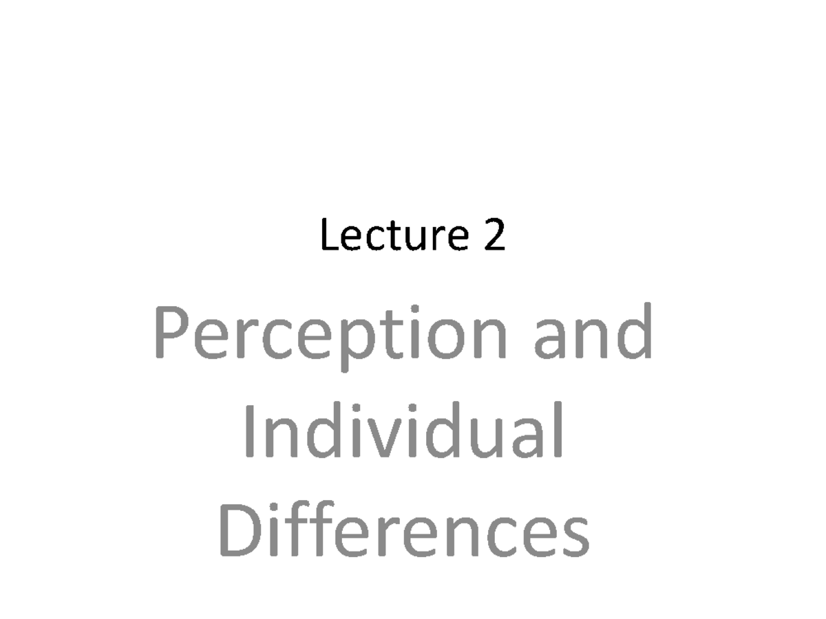 Introduction To Organizational Behaviour Lecture Slides Leectures Lecture Slides Lecture