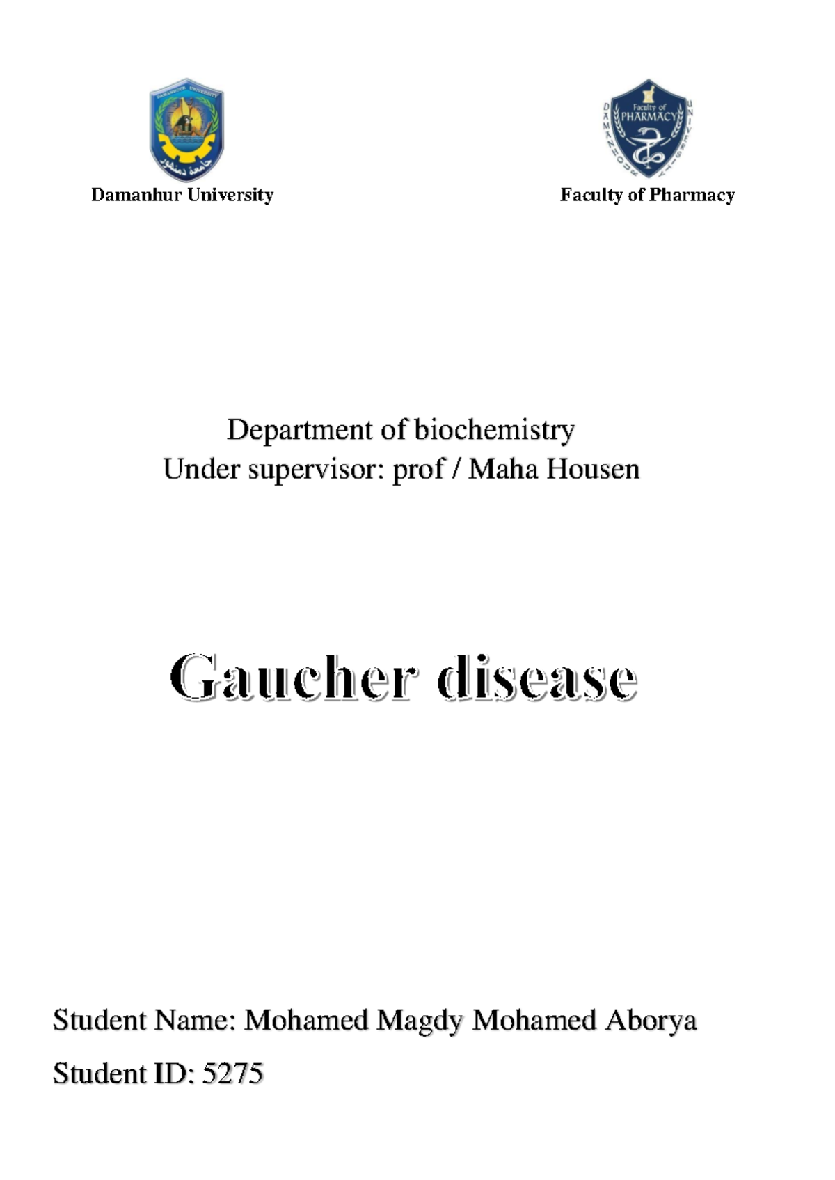 Mohamed Magdy Mohamed Aborya - 4275 - Student Name: Mohamed Magdy ...