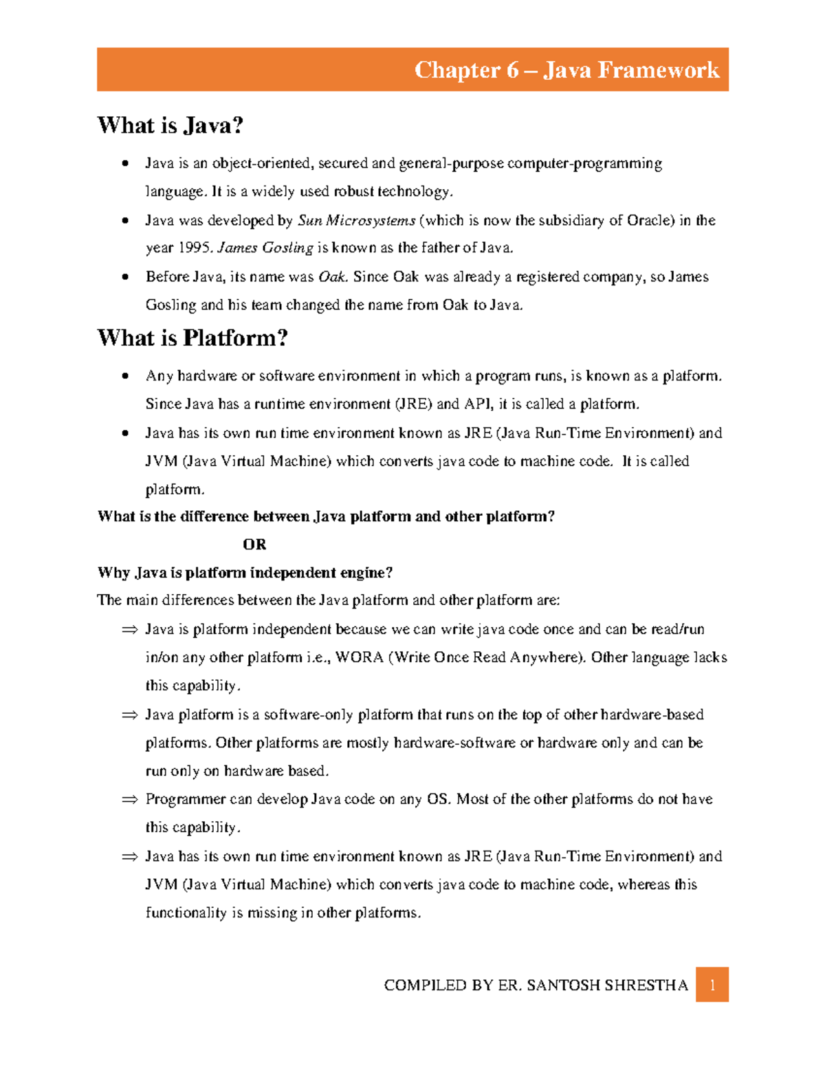 Chapter 6 Java Framework What Is Java Java Is An Object Oriented 9985