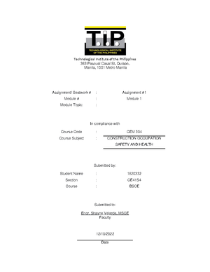 Cosh SO 2 - COSH EXAM - NAME ...