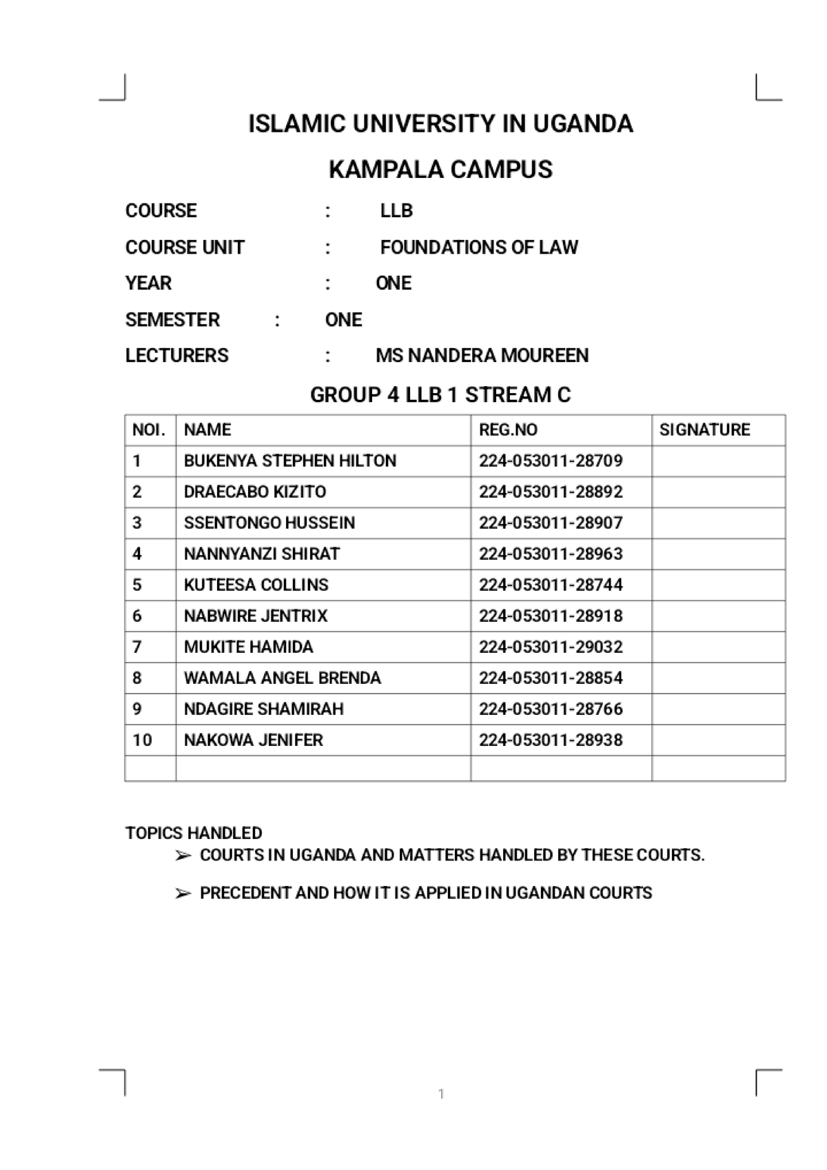 Foundations OF LAW 080706 Phoenix-1 - ISLAMIC UNIVERSITY IN UGANDA ...