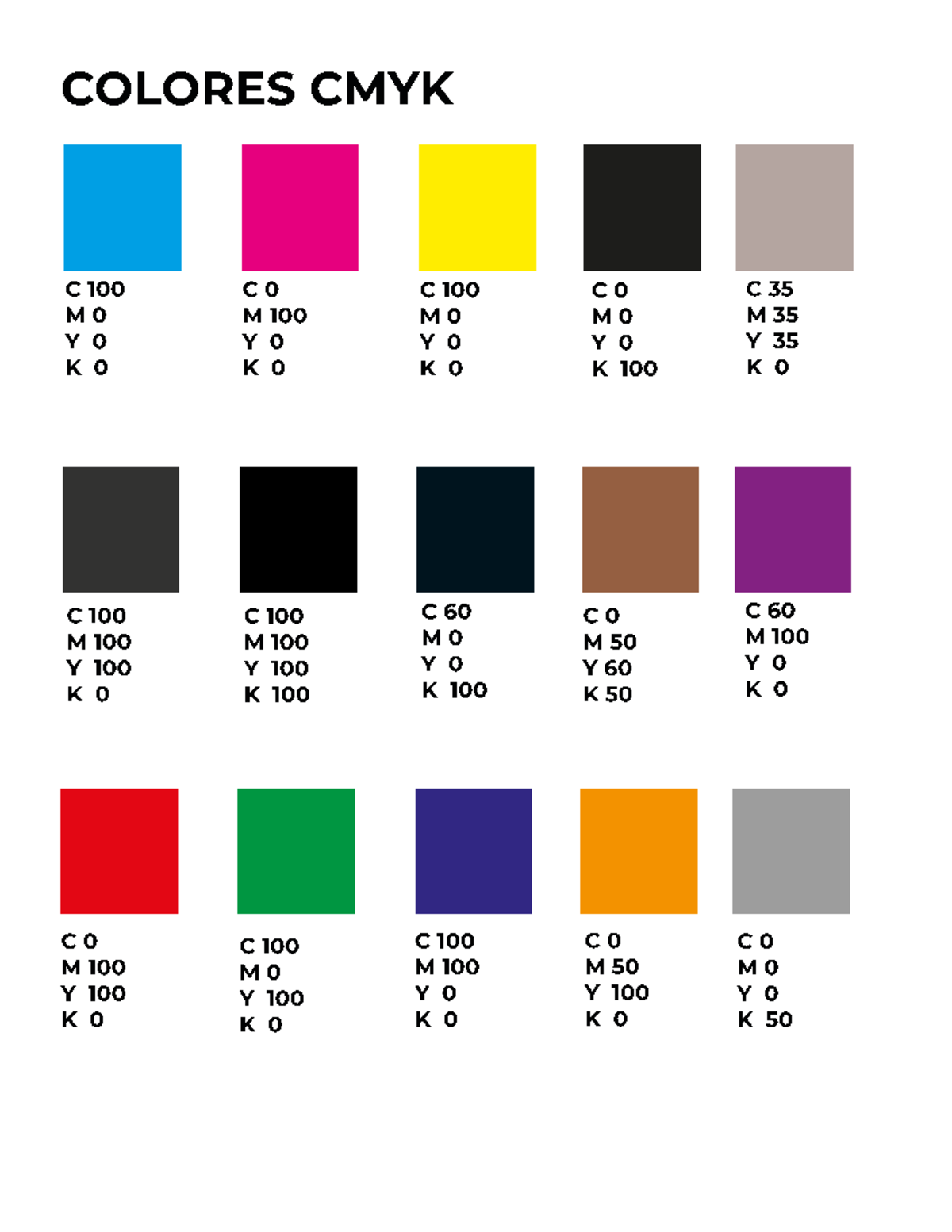 Colores CMYK - ####### C ####### C C ####### C ####### C ####### C ...