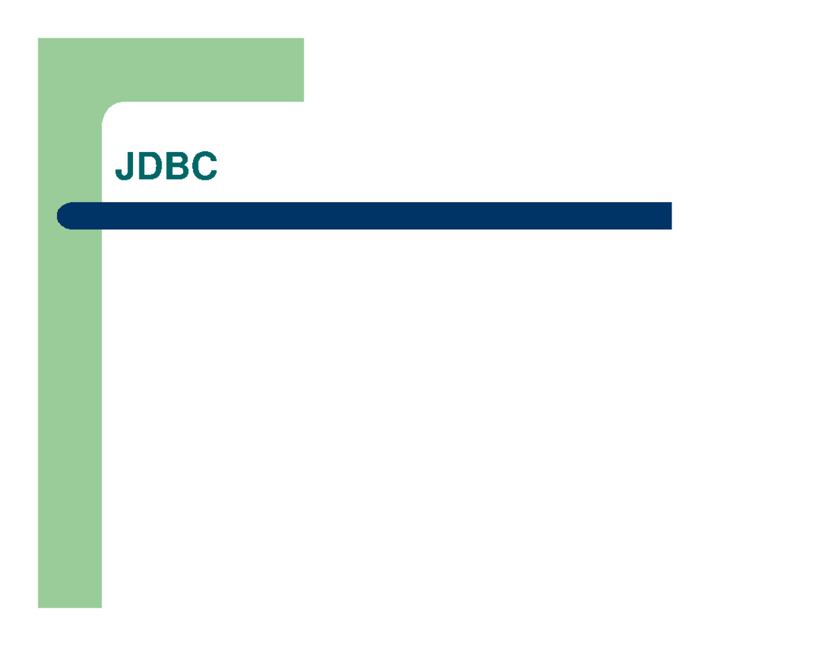 JDBC - Paradigmas de Programación - Siglo 21 - Studocu