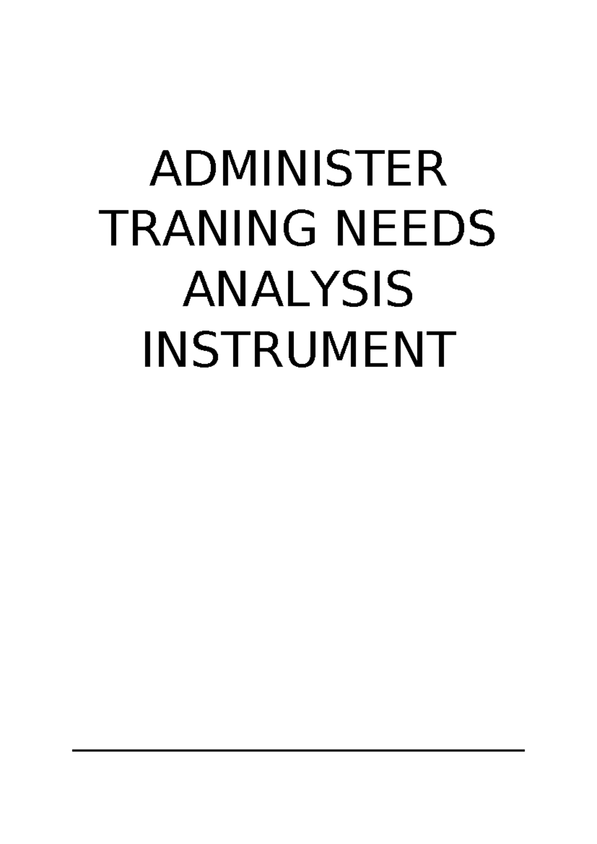 Curriculum 4docx - asdasfdasfr - ADMINISTER TRANING NEEDS ANALYSIS ...