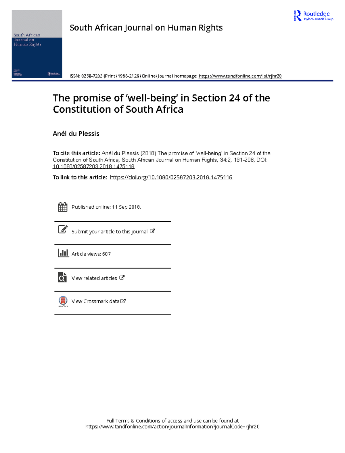 The promise of well being in Section 24 of the Constitution of South ...