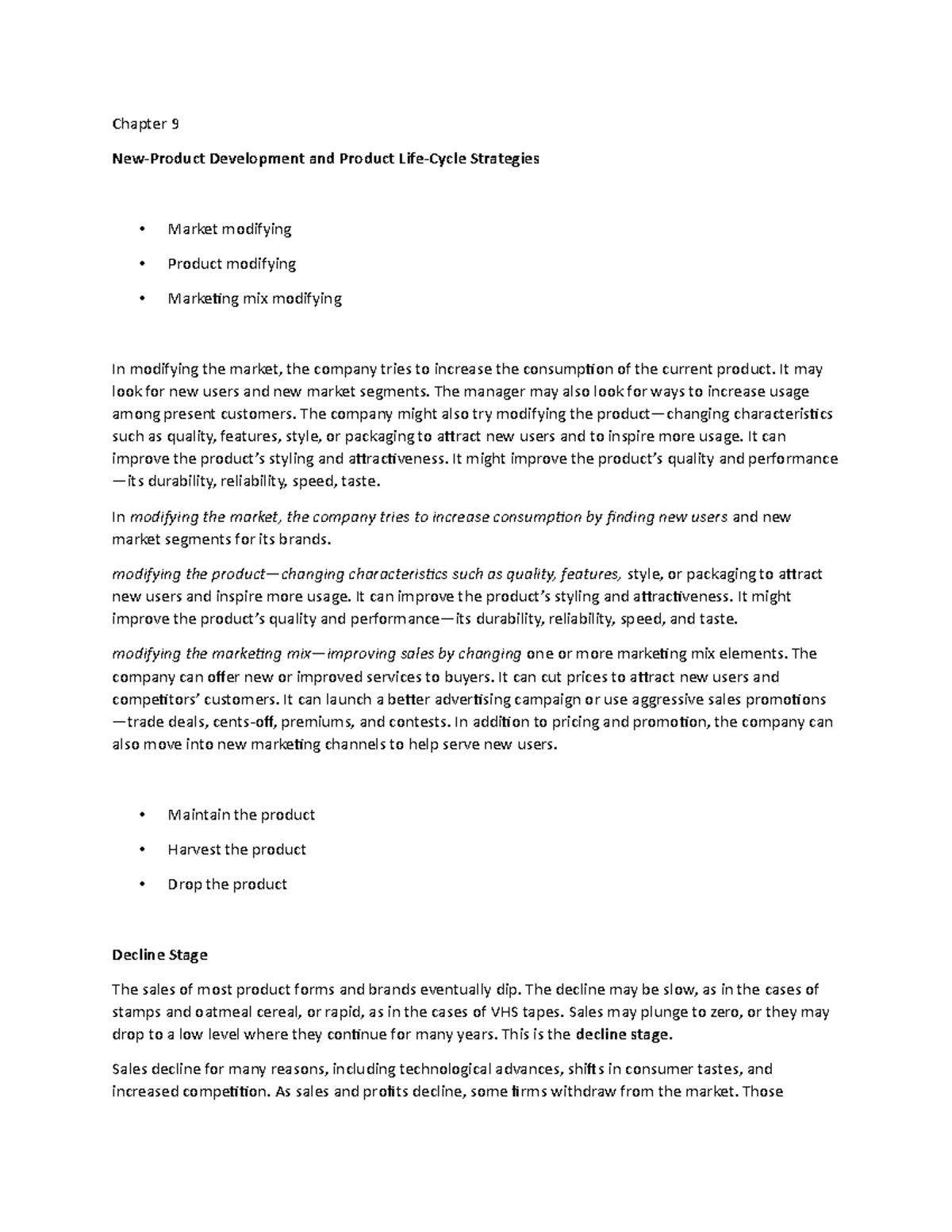 Chapter 9j - Lecture notes 9 - Chapter 9 New-Product Development and ...
