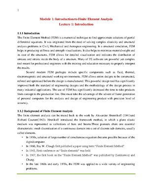 lab manual of FEA - Finite Element Analysis (FEA) Lab (ANSYS) (Final Lab Report of the Semester ...