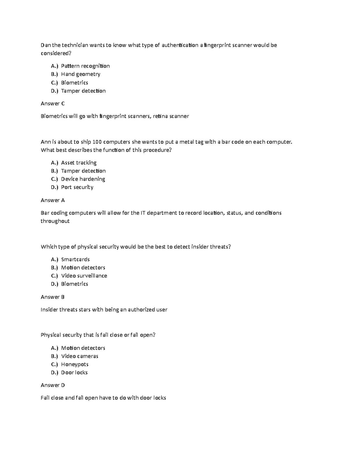 Section 4 complete - CompTIA Net+ Part 4 question banks - Dan the ...