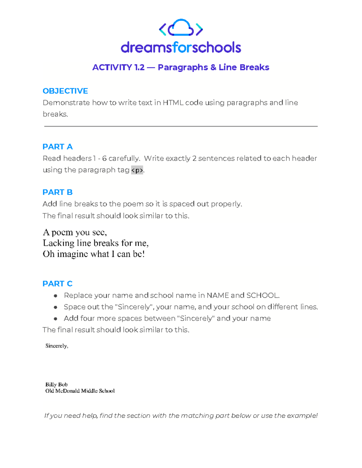 Download - wade - ACTIVITY 1 — Paragraphs & Line Breaks OBJECTIVE ...