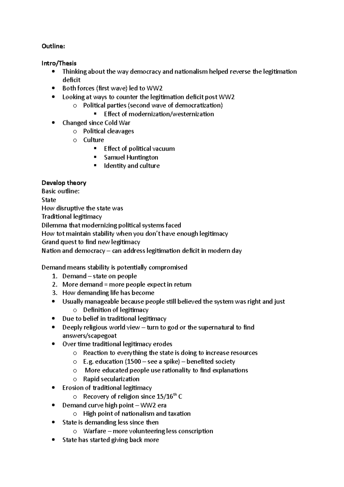 Midterm revision - Outline: Intro/Thesis Thinking about the way ...