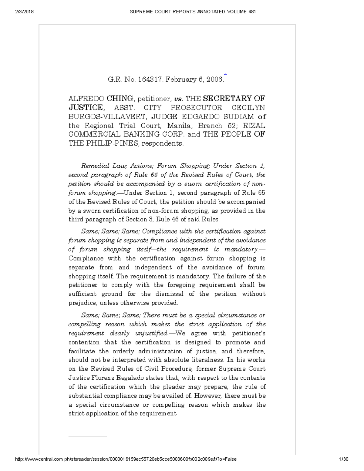 6. Ching vs. Sec. of Justice - Warning: Popup annotation has a missing or invalid parent ...