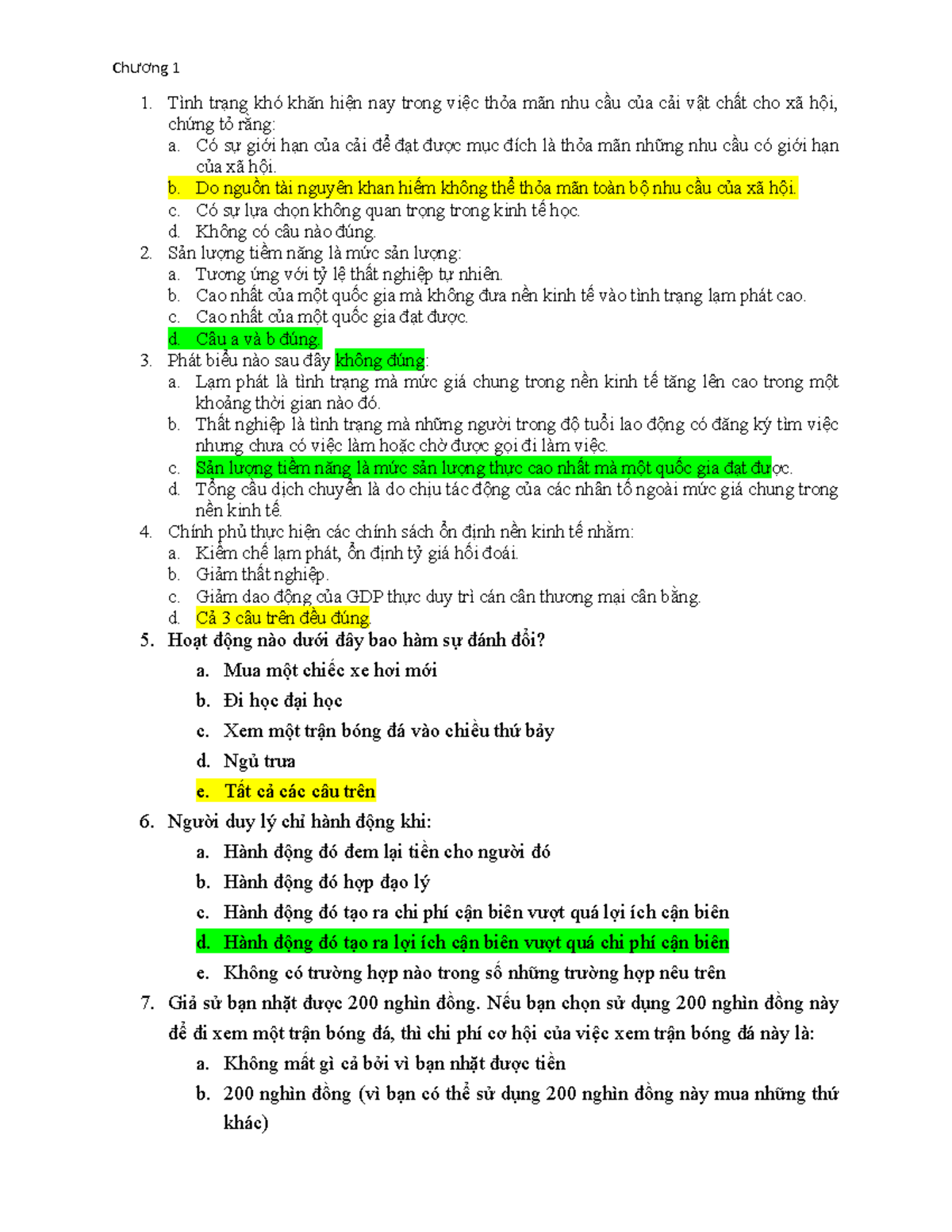 Chap123 TN kèm đáp án ko elearning - Ch ương 1 1. Tình trạng khó khăn ...