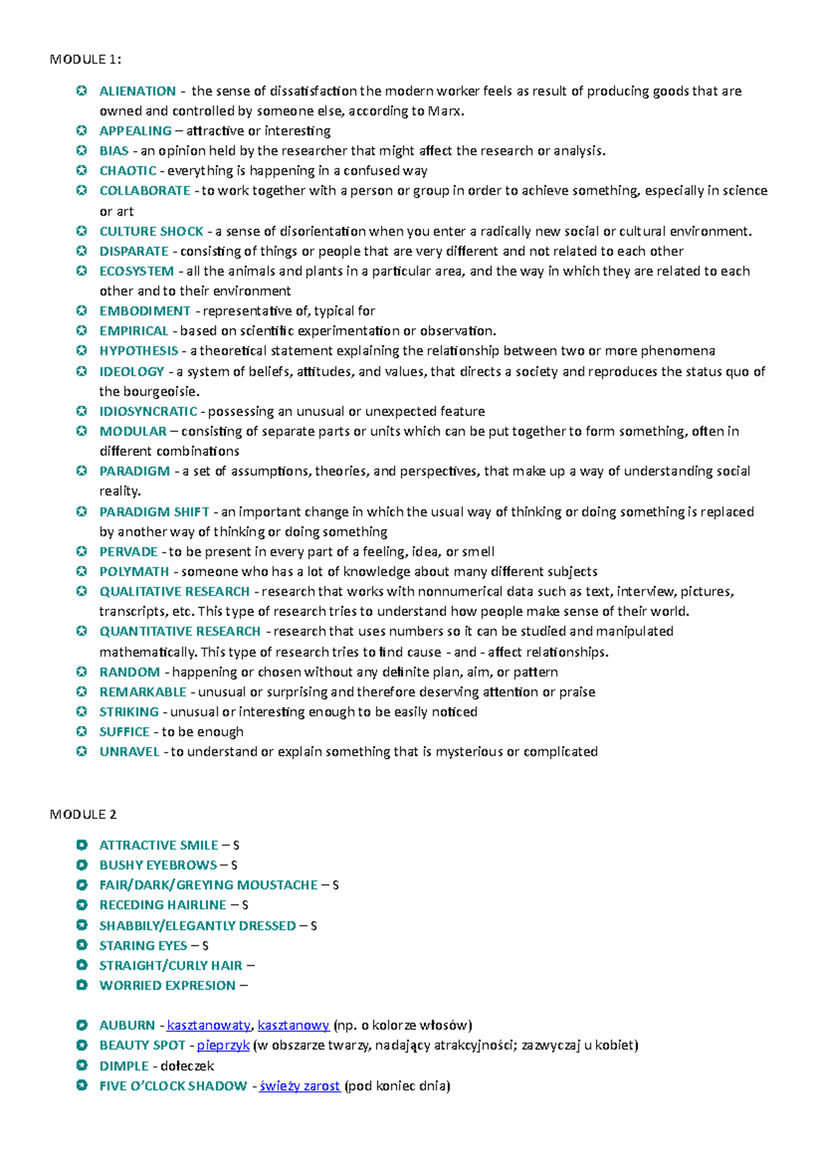 ENG - LAST - część 2 - e-learning C2 - MODULE 1: ALIENATION - the sense ...