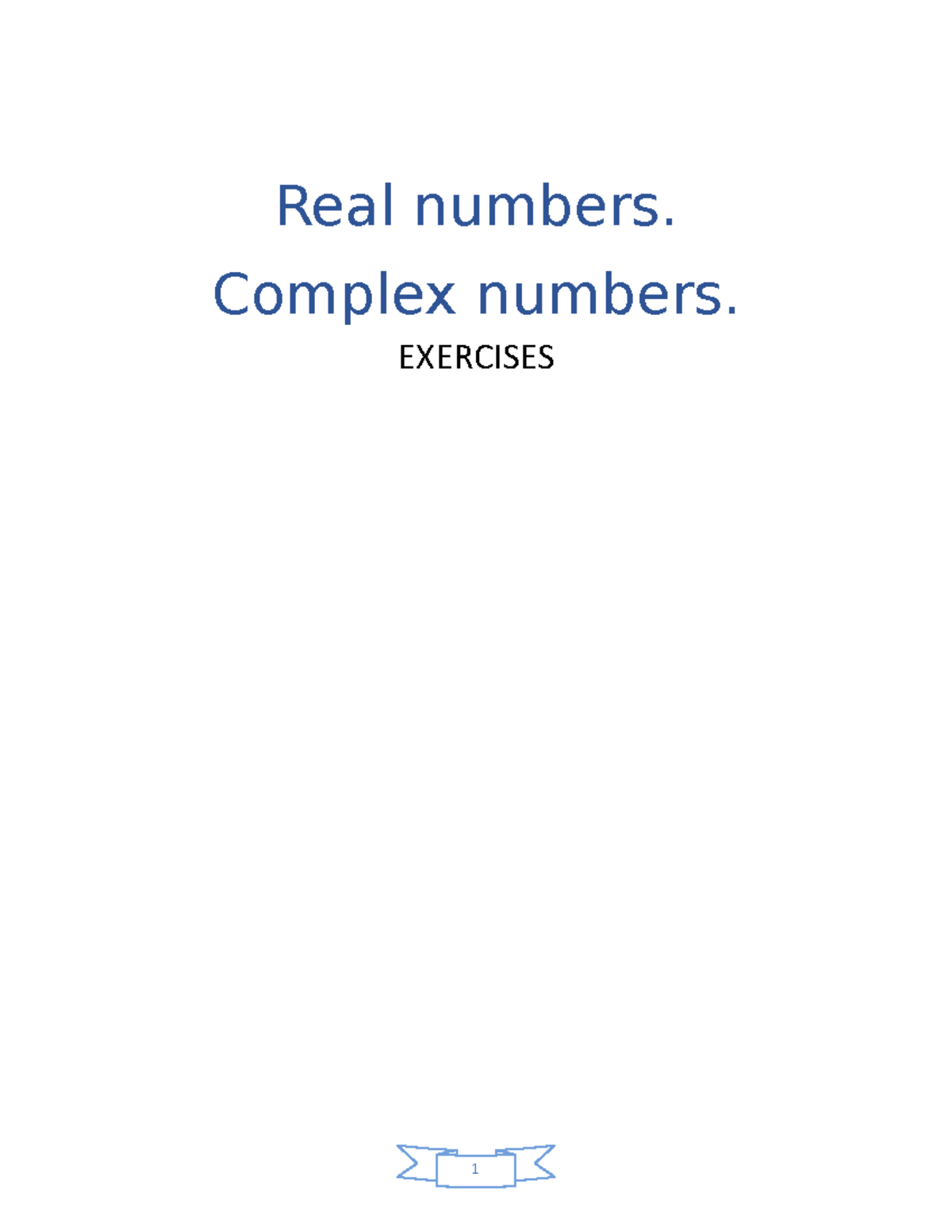 Real numbers-Complex numbers-Examples - Real numbers. Complex numbers ...