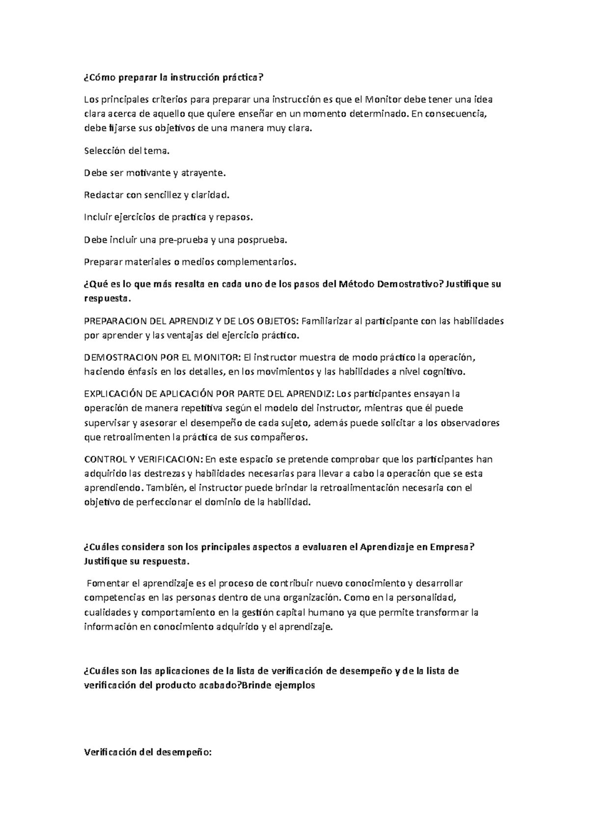 Foro FORMACION 1 - ¿Cómo preparar la instrucción práctica? Los ...