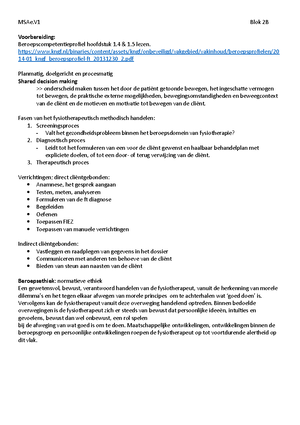 Blok 1C MSA deel 2 extremiteiten 2017-2018 - Redactie: Selma May ...