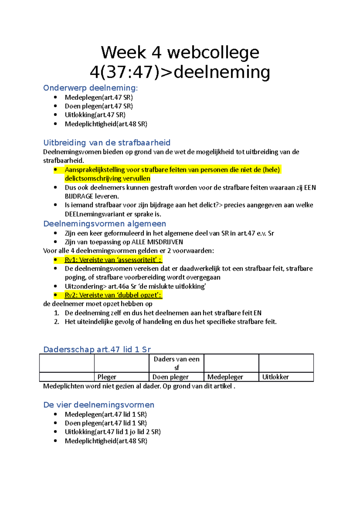 Week 4 webcollege 4 - Lecture notes 1/6 - Week 4 webcollege 4(37:47 ...