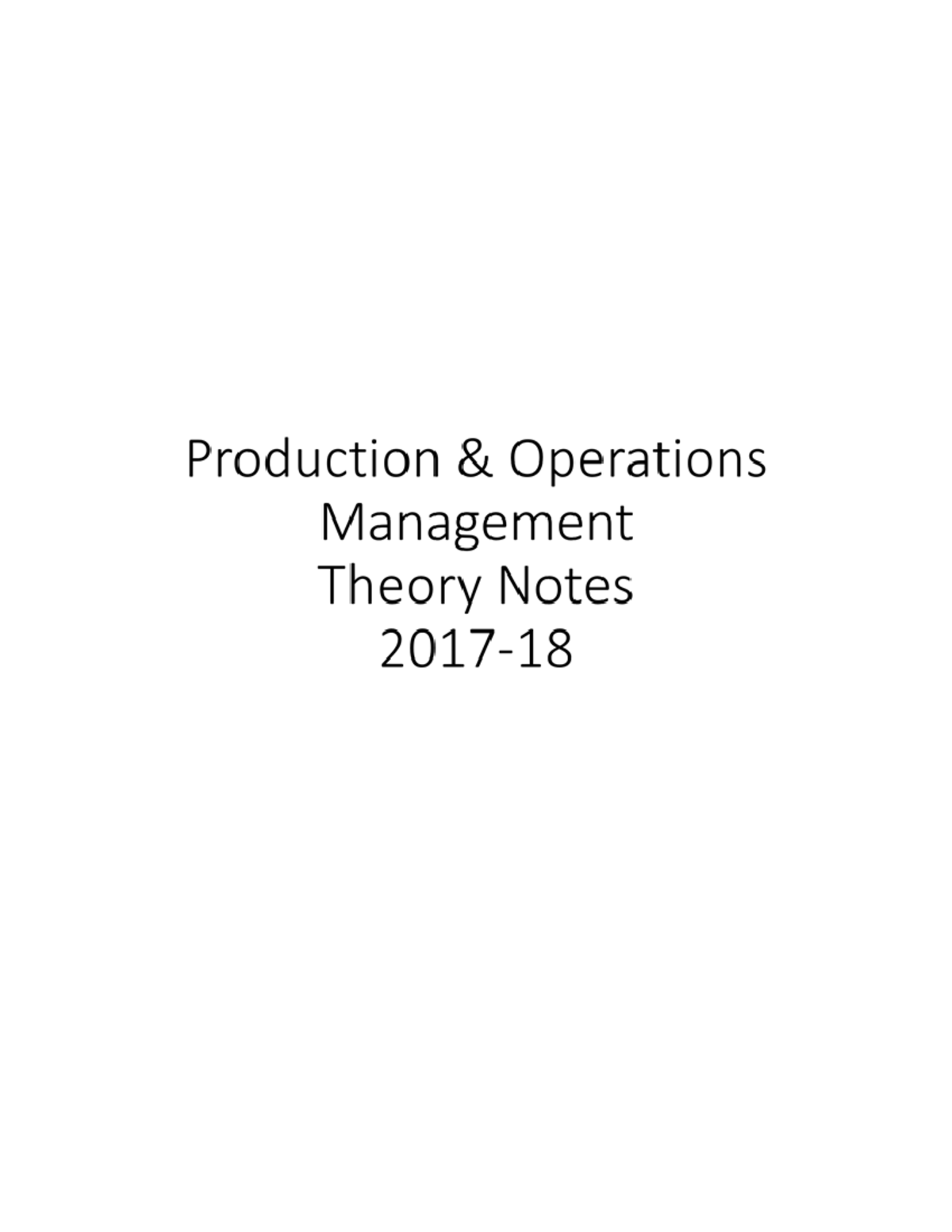 SEM-IV production and operations management - Before You Start These ...