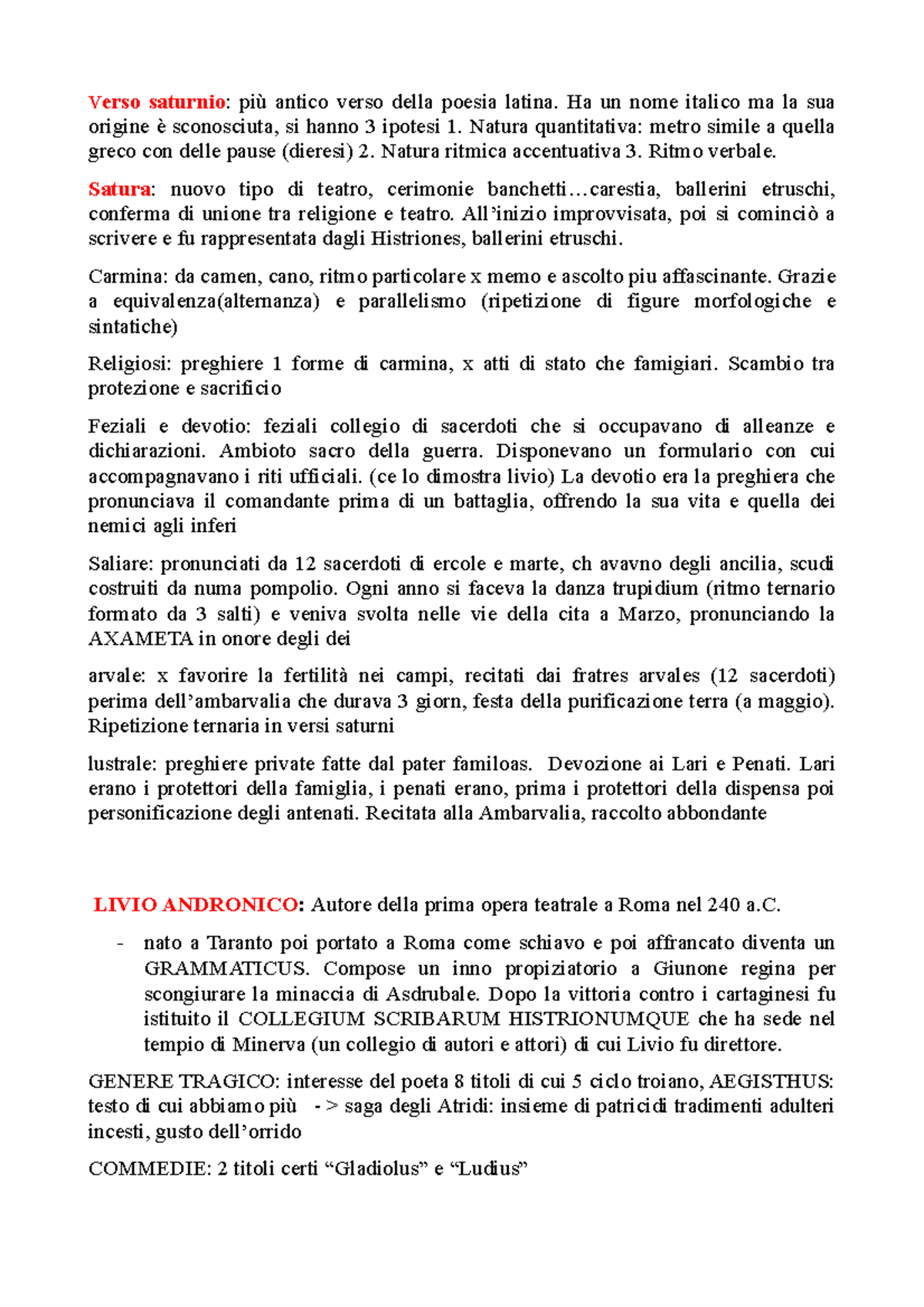 Latino bb - Verso saturnio: più antico verso della poesia latina. Ha un ...