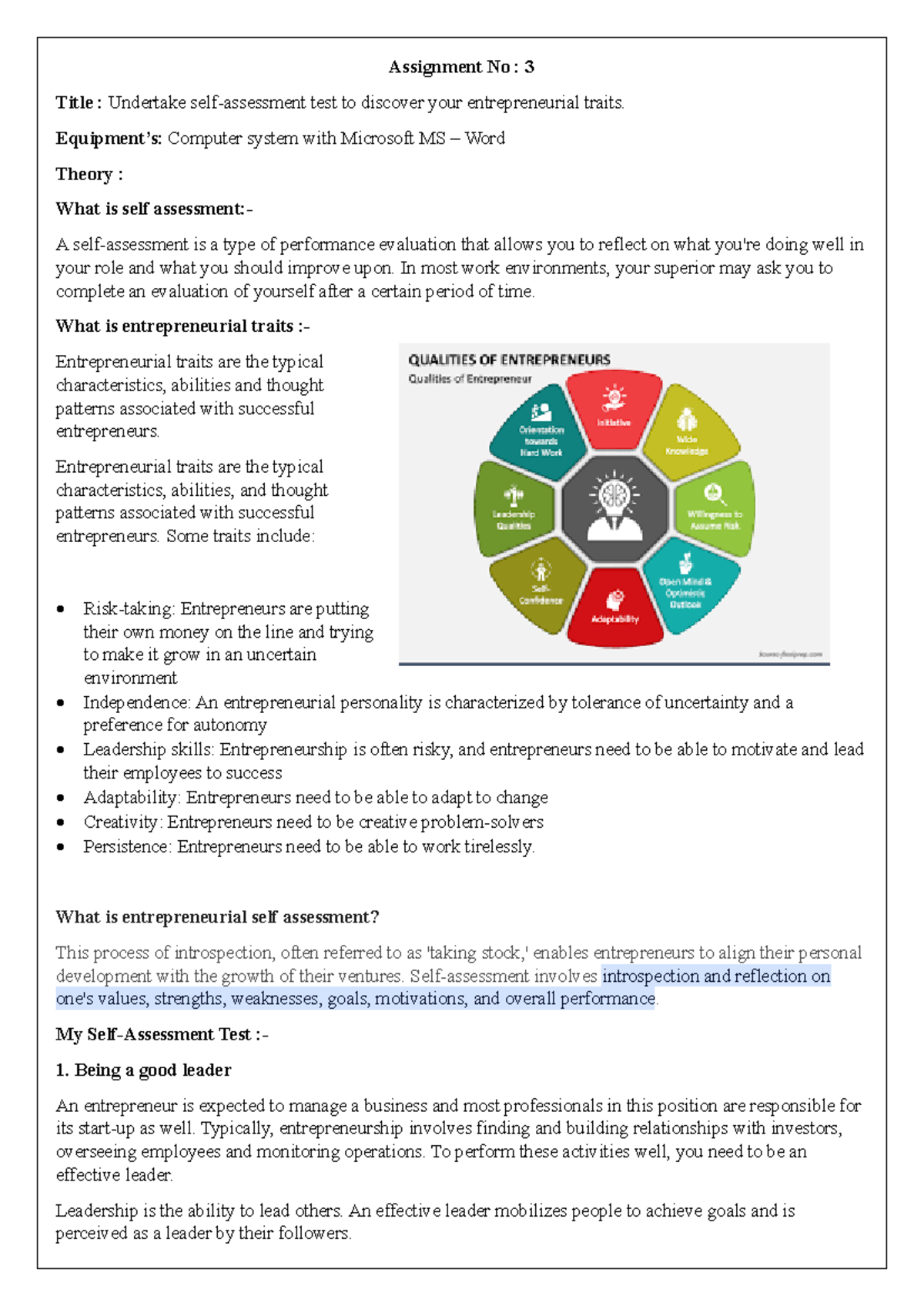 Assignment No 3 - Ensure your notes are well-organized. Use headings ...
