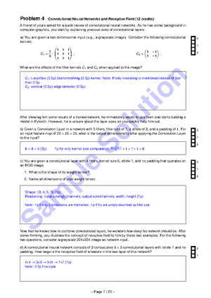 Example exam questions solutions - Introduction to Deep Learning (I2DL) Mock Exam - Solutions ...