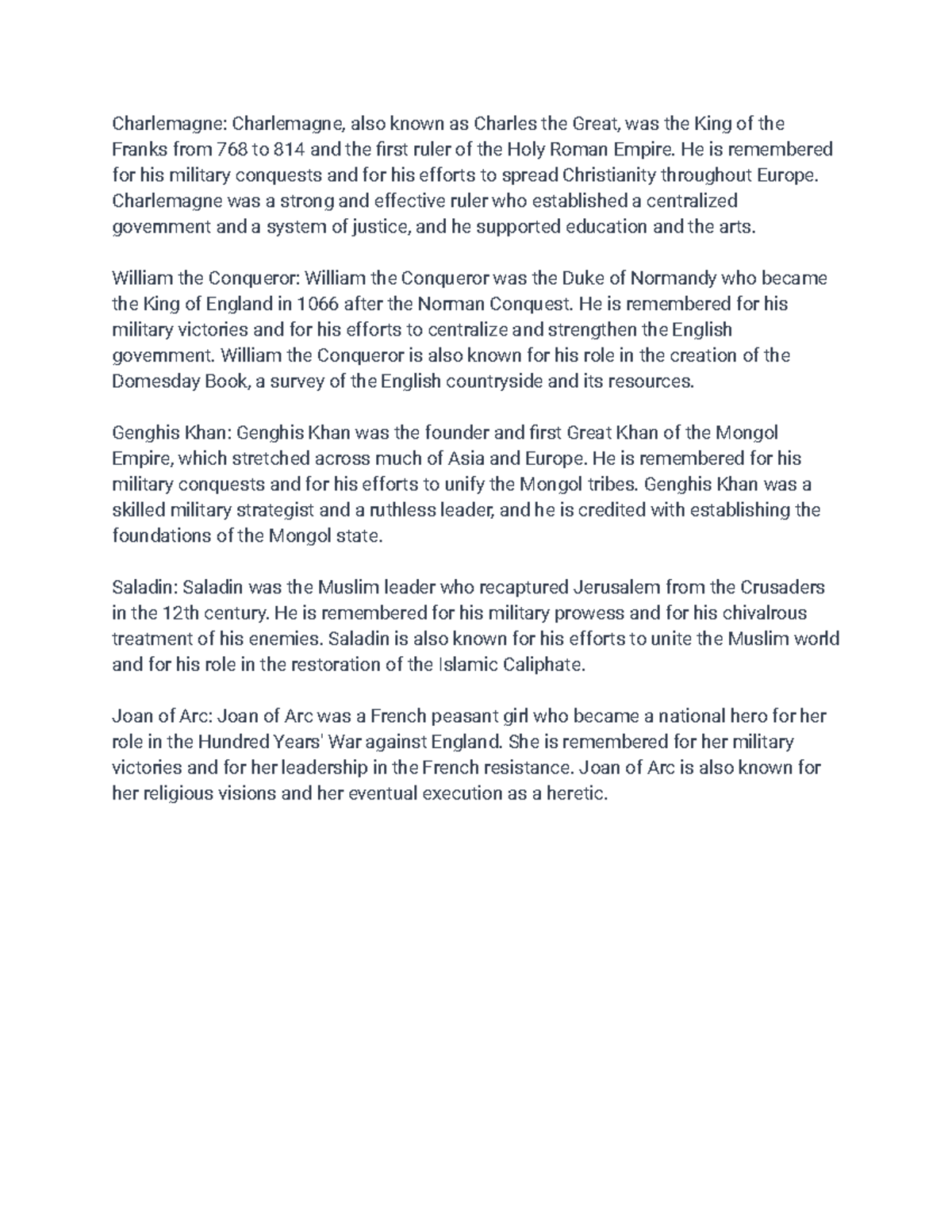 2 Famous Leaders - Charlemagne: Charlemagne, also known as Charles the ...