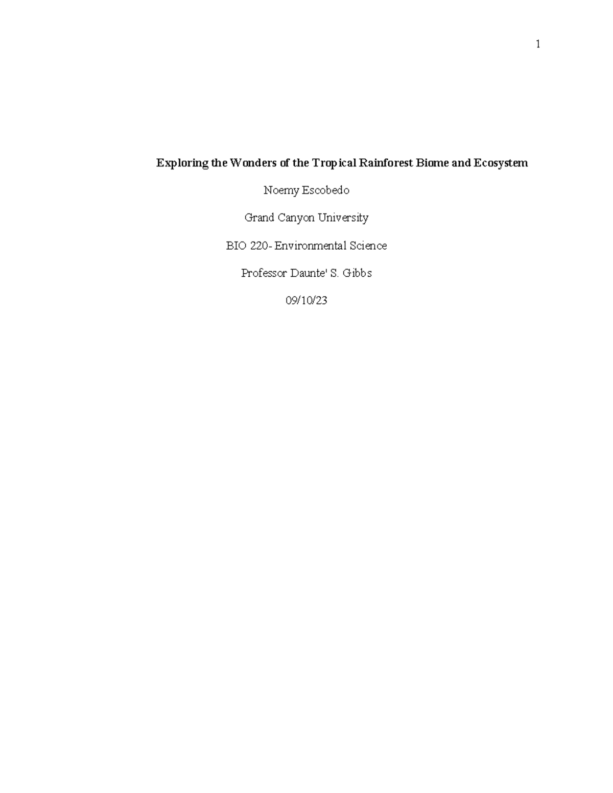 Tropical Rainforest Biome and Ecosystem Essay - Exploring the Wonders ...