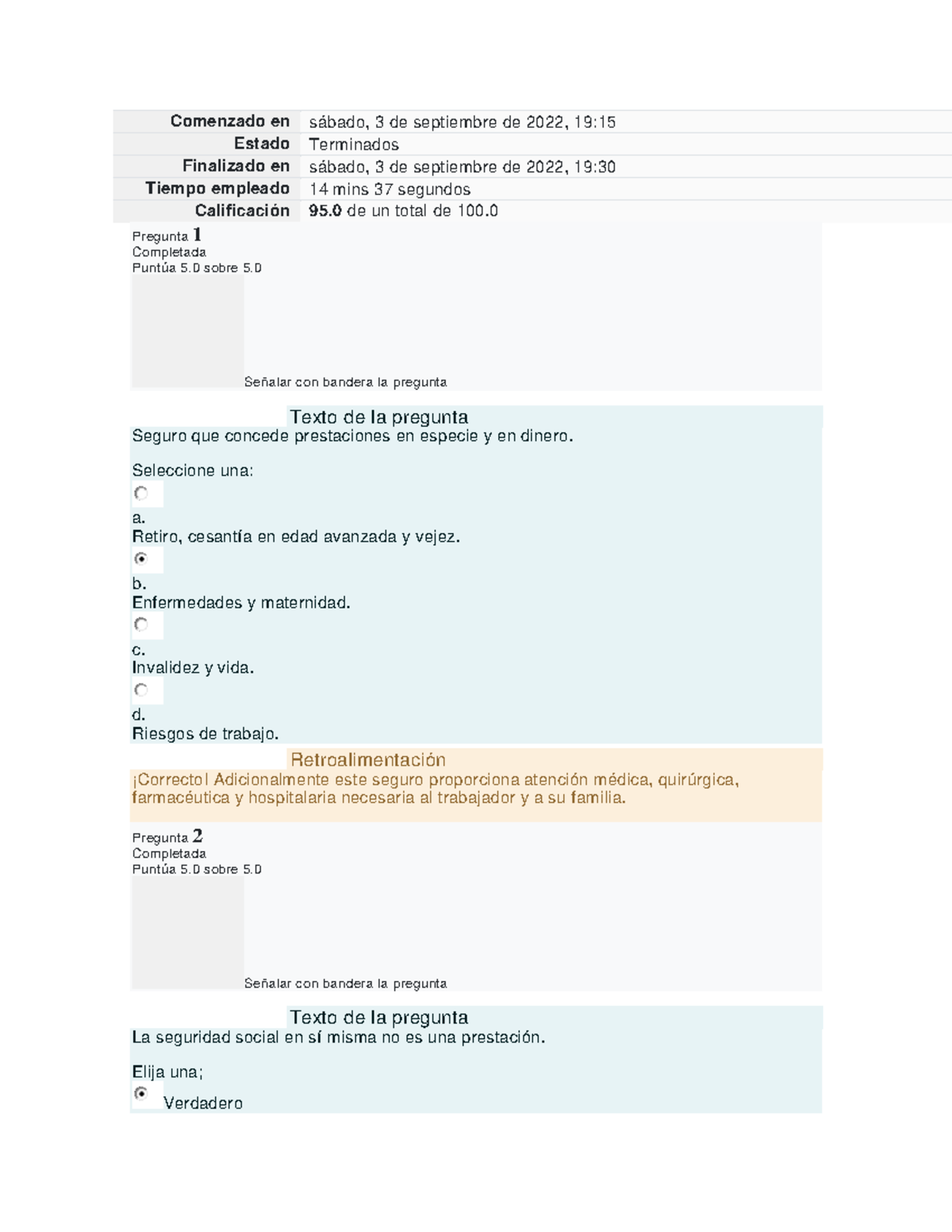 Evaluacion unidad 1 M11 - Comenzado en sábado, 3 de septiembre de 2022 ...