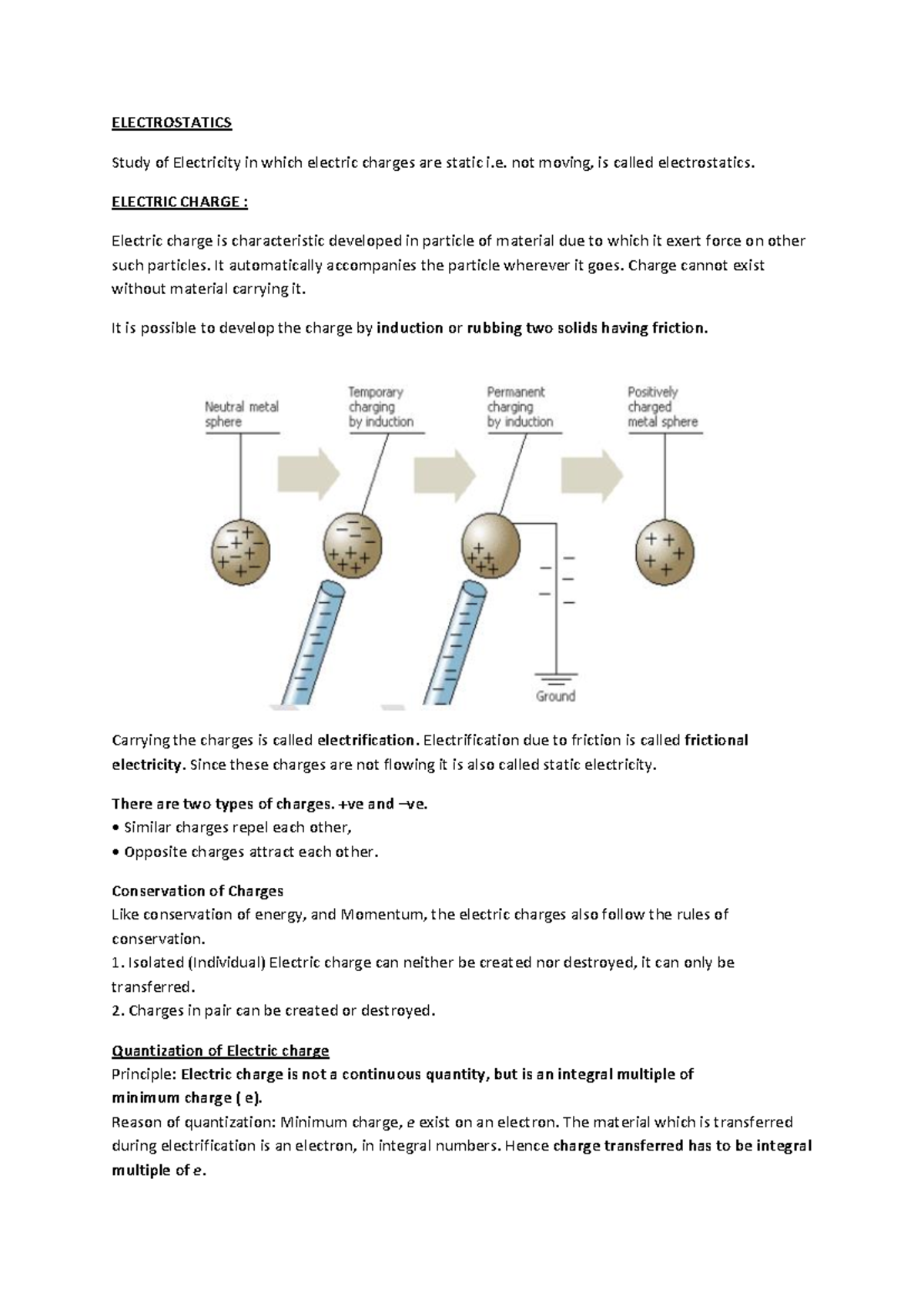 Electrostatics - Introduction - ELECTROSTATICS Study of Electricity in ...