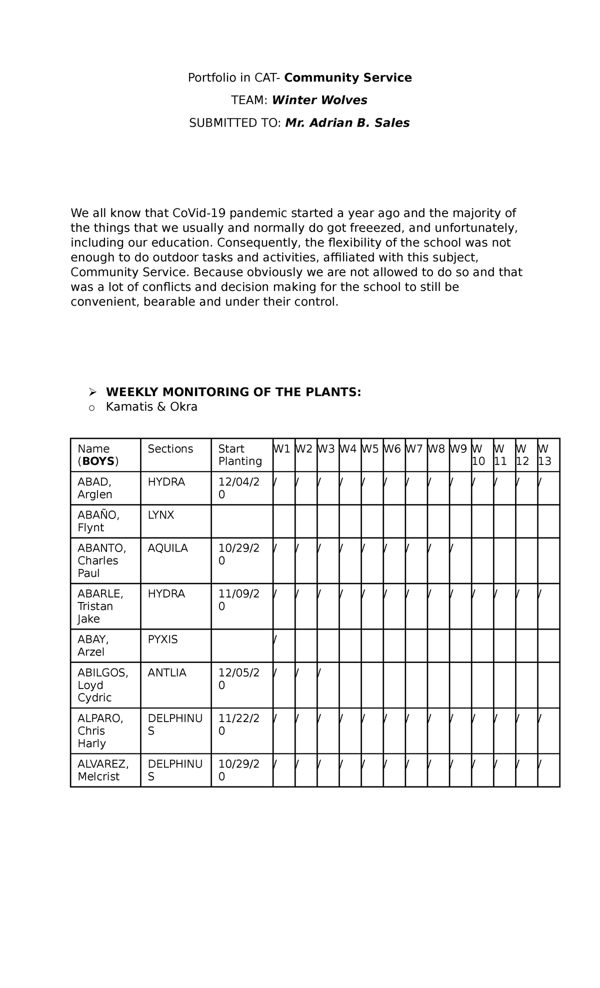 Reflection in Citizenship Advancement Training - Portfolio in CAT ...