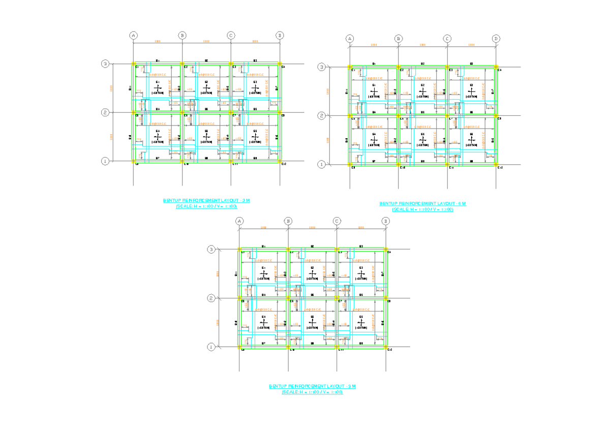 SLAB1 in three storey - (150THK)S1 (150THK)S2 (150THK)S (150THK)S4 ...