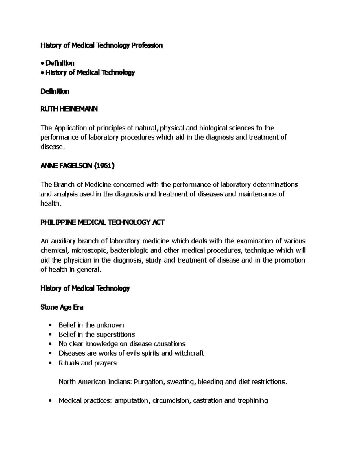 History Of Medical Technology Profession - History of Medical ...