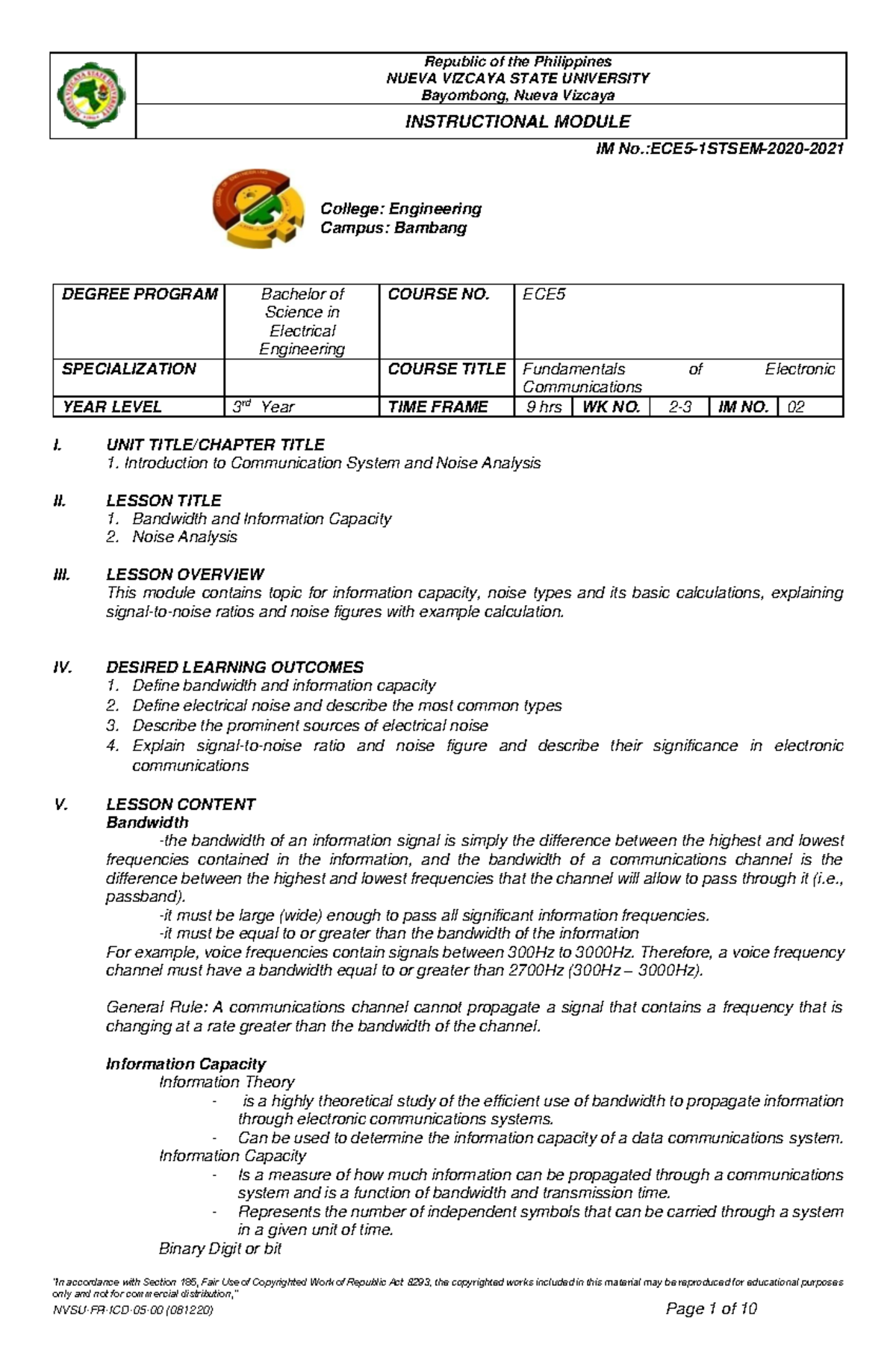 IM02 - FEC - Fundamentals of electronic communication module 2 - NUEVA ...