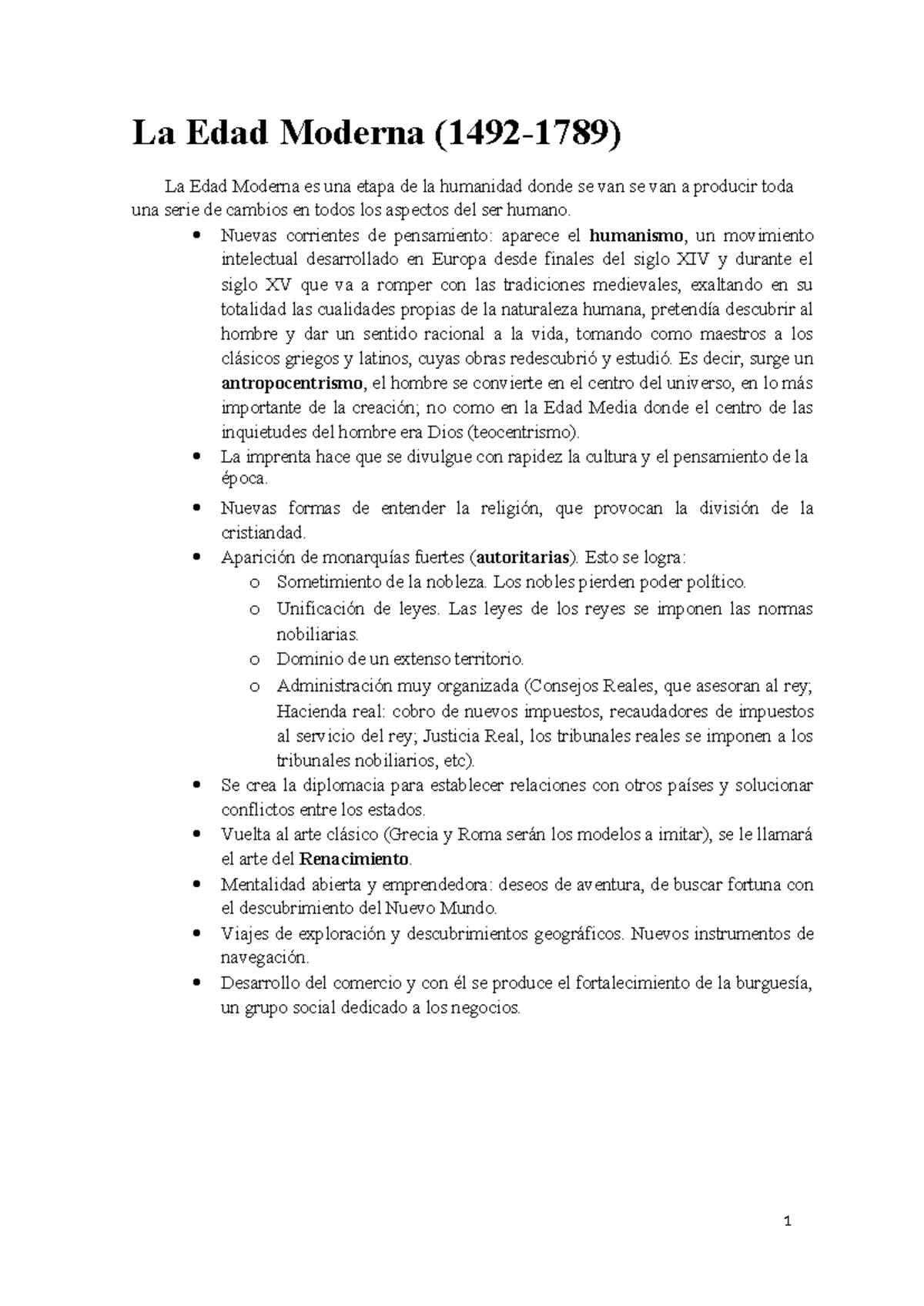 La Edad Moderna en España - La Edad Moderna (1492-1789) La Edad Moderna ...