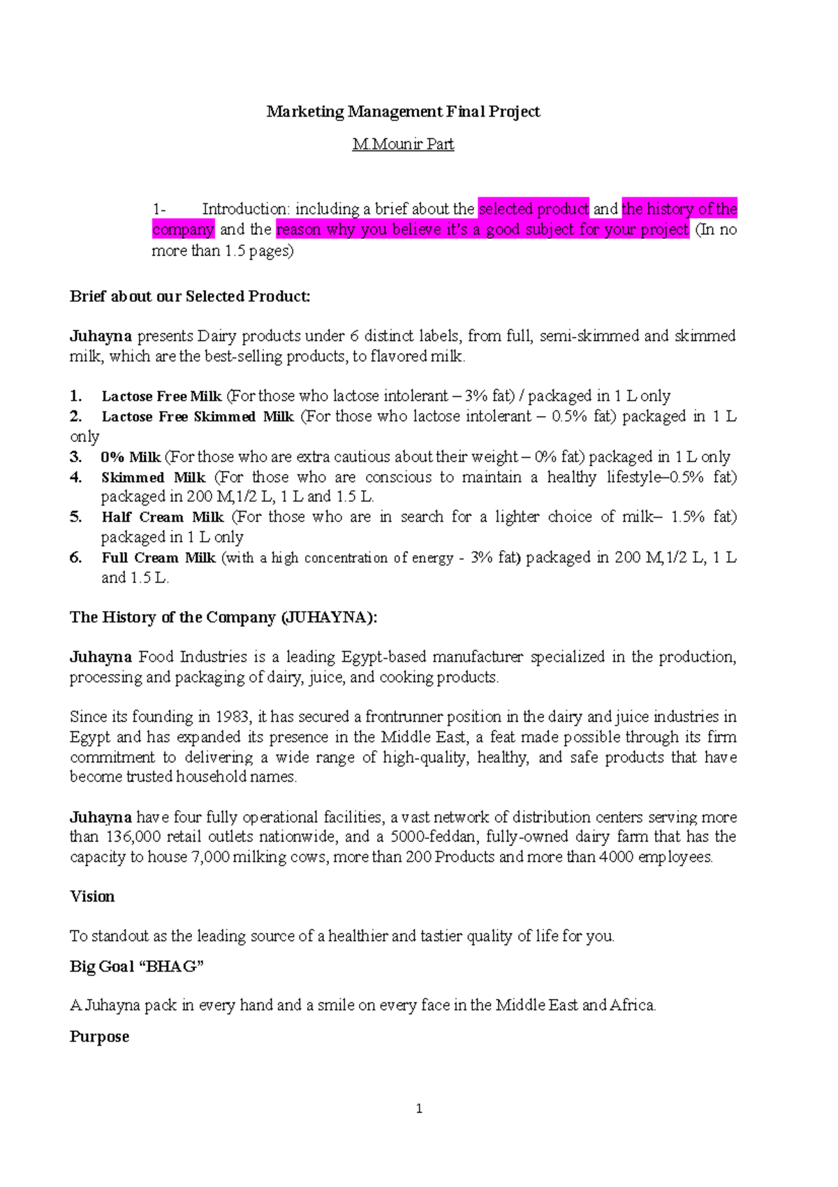 Positioning Strategies Assignment - Marketing Management Final Project ...