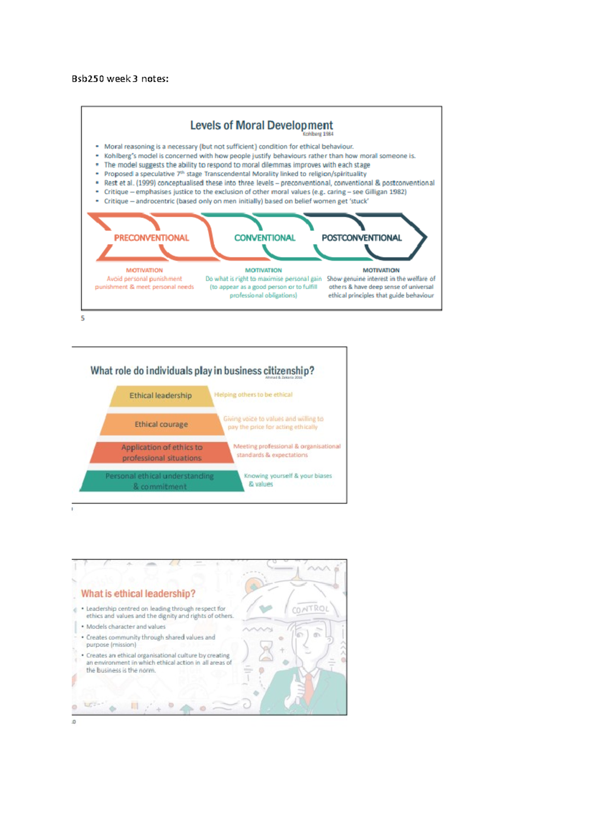Bsb250 week 3 notes - BSB250 - Bsb250 week 3 notes: - Studocu