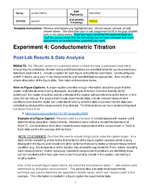 Chem 101 lab Expt 8 post-lab Correct Spectra light - Name Jamoni ...