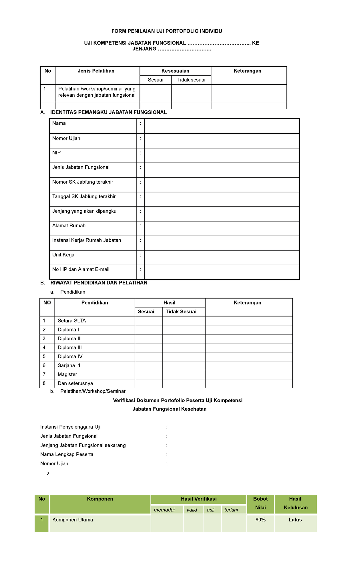 Form Penilaian Ukom - igcohsodcpsjdpjspj - FORM PENILAIAN UJI ...