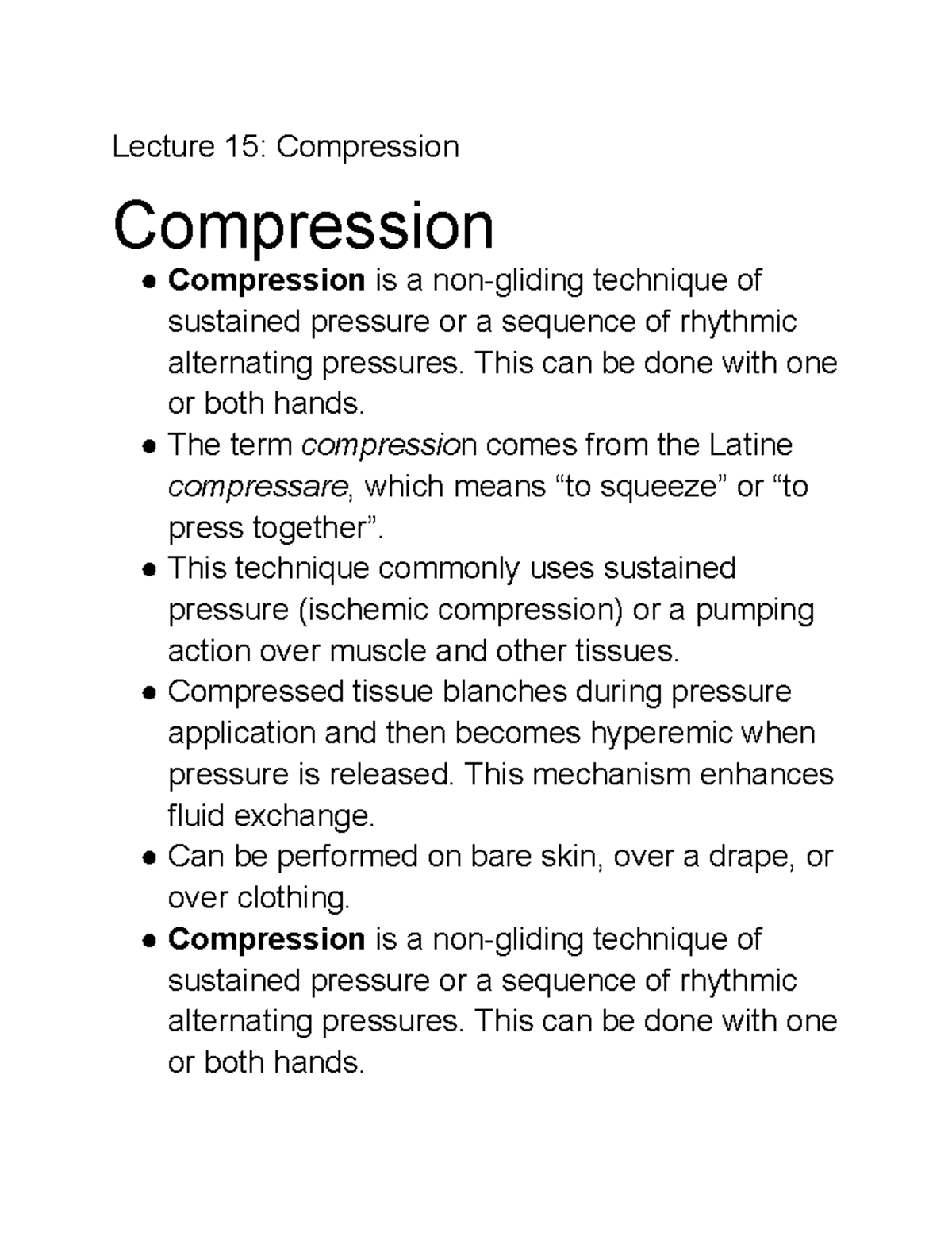 Lecture 15 Compression - Lecture 15: Compression Compression Compression is a non-gliding - Studocu