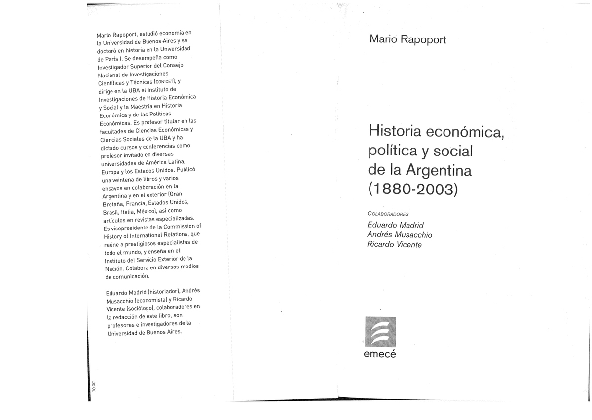 Rapoport - Historia Económica Política y Social (2003 ) - Mario ...