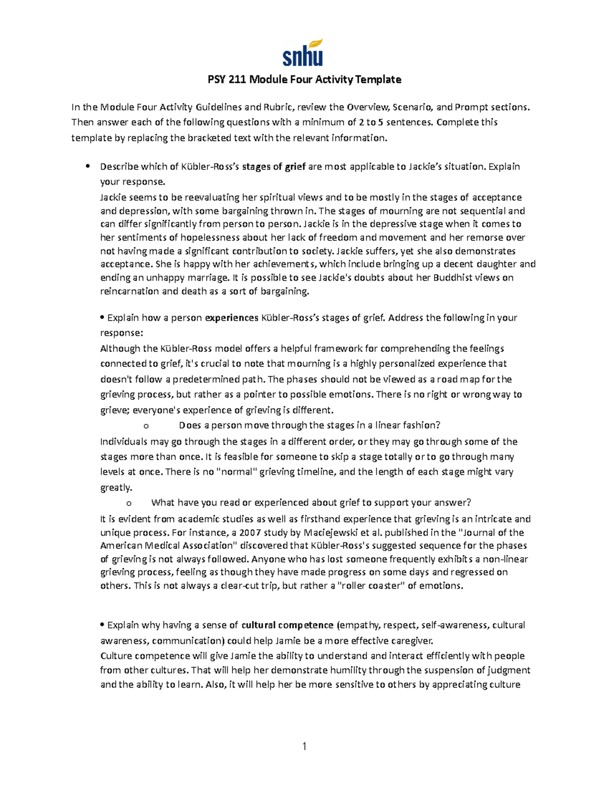 Lifespan 4-2activity - work - PSY 211 Module Four Activity Template In ...