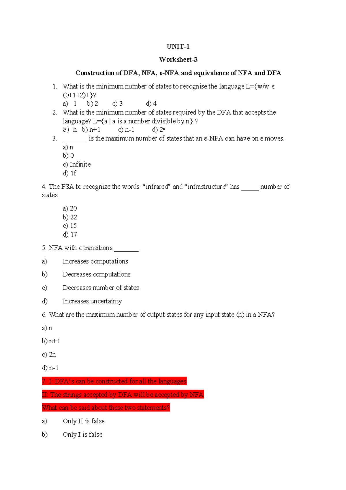 Worksheet 3 fla - very usefull for cts - UNIT- Worksheet- Construction ...