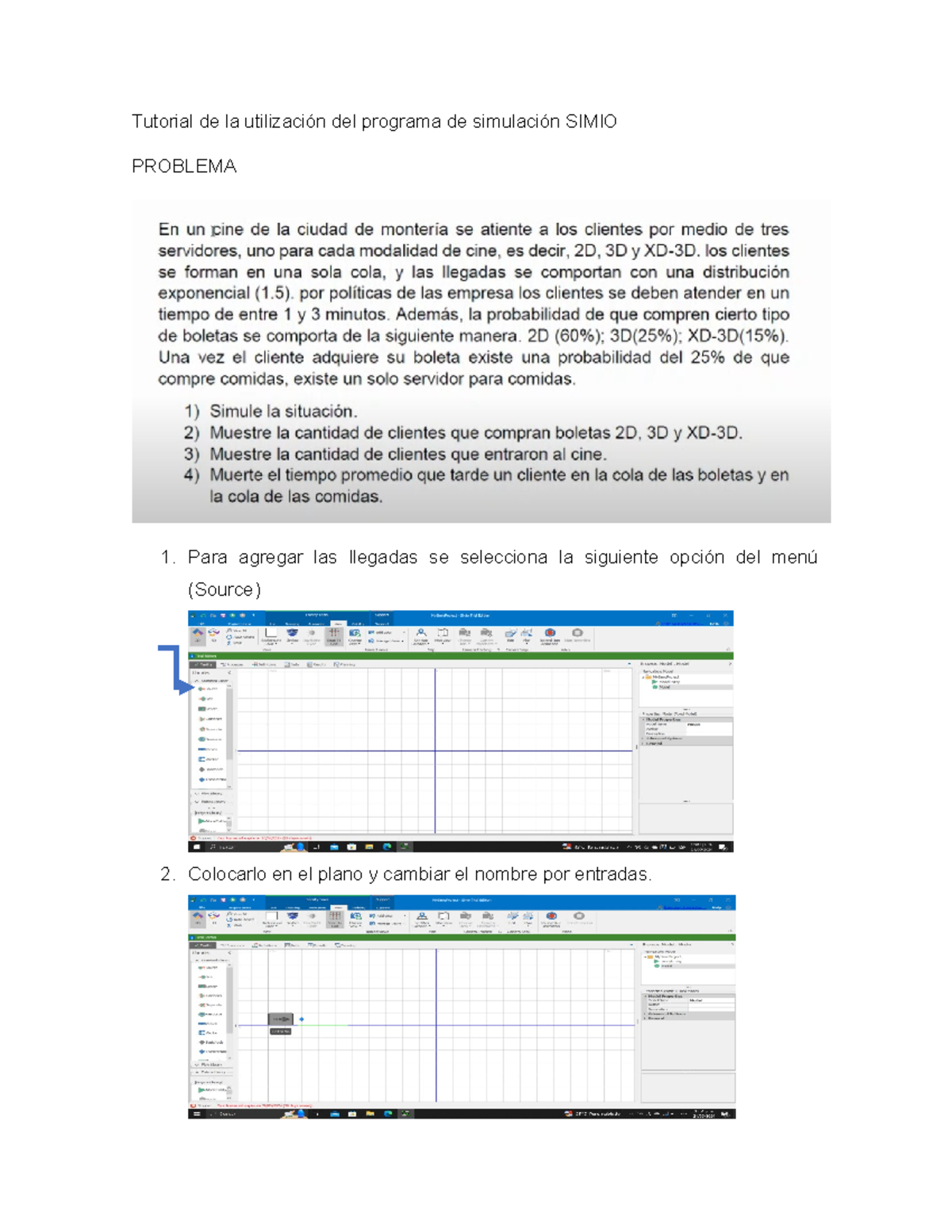 Tutorial de la utilización del programa de simulación Simio - Tutorial ...
